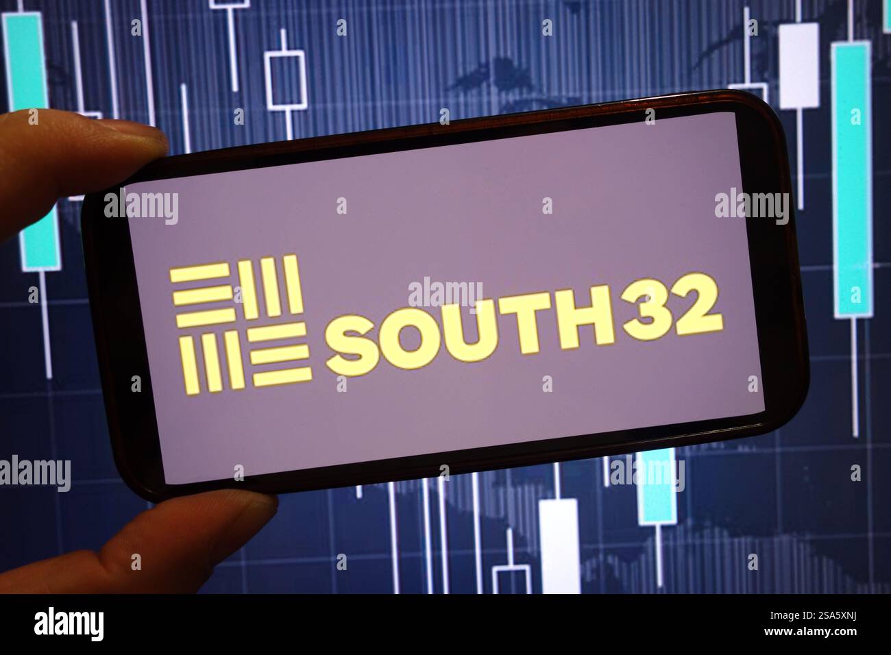 Poland. 25th Jan, 2025. In this photo illustration, the South32 Limited ...