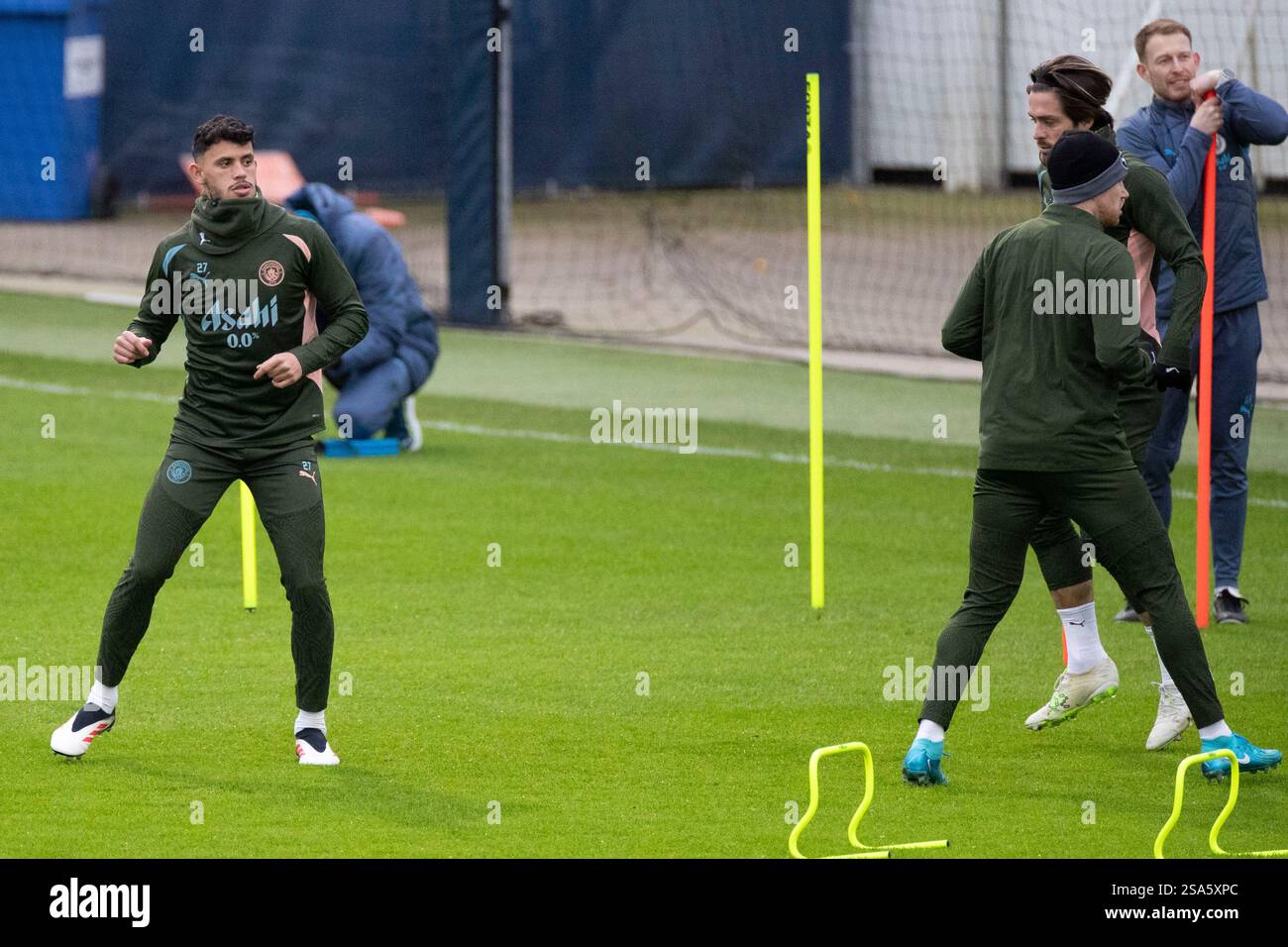 Manchester City players during Manchester City Training Session at the ...