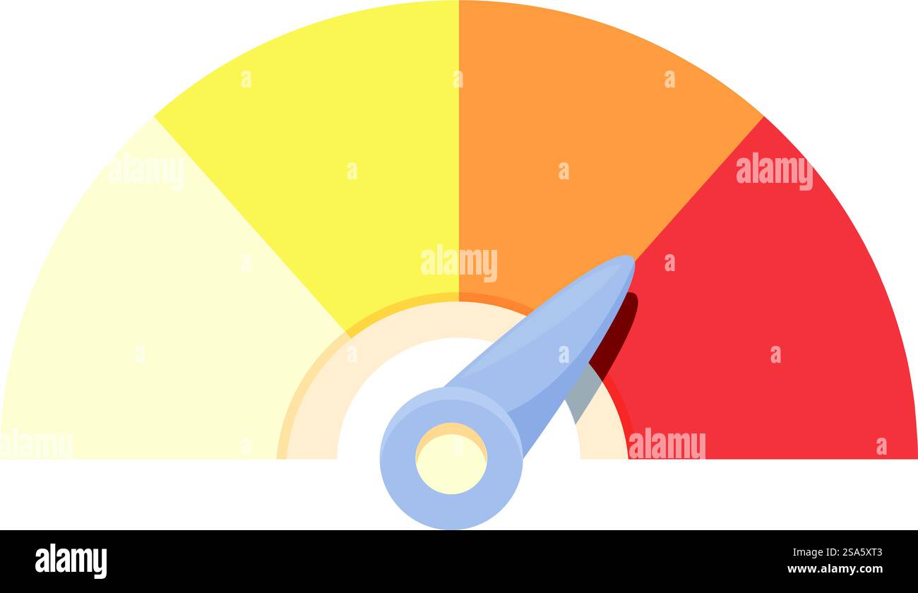 Debt meter showing high Stock Vector Images - Alamy