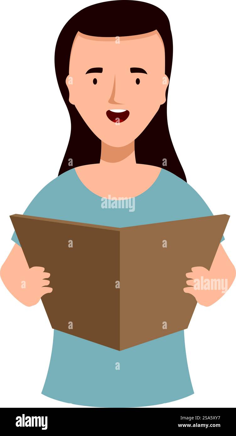 Woman reading out loud hi-res stock photography and images - Alamy