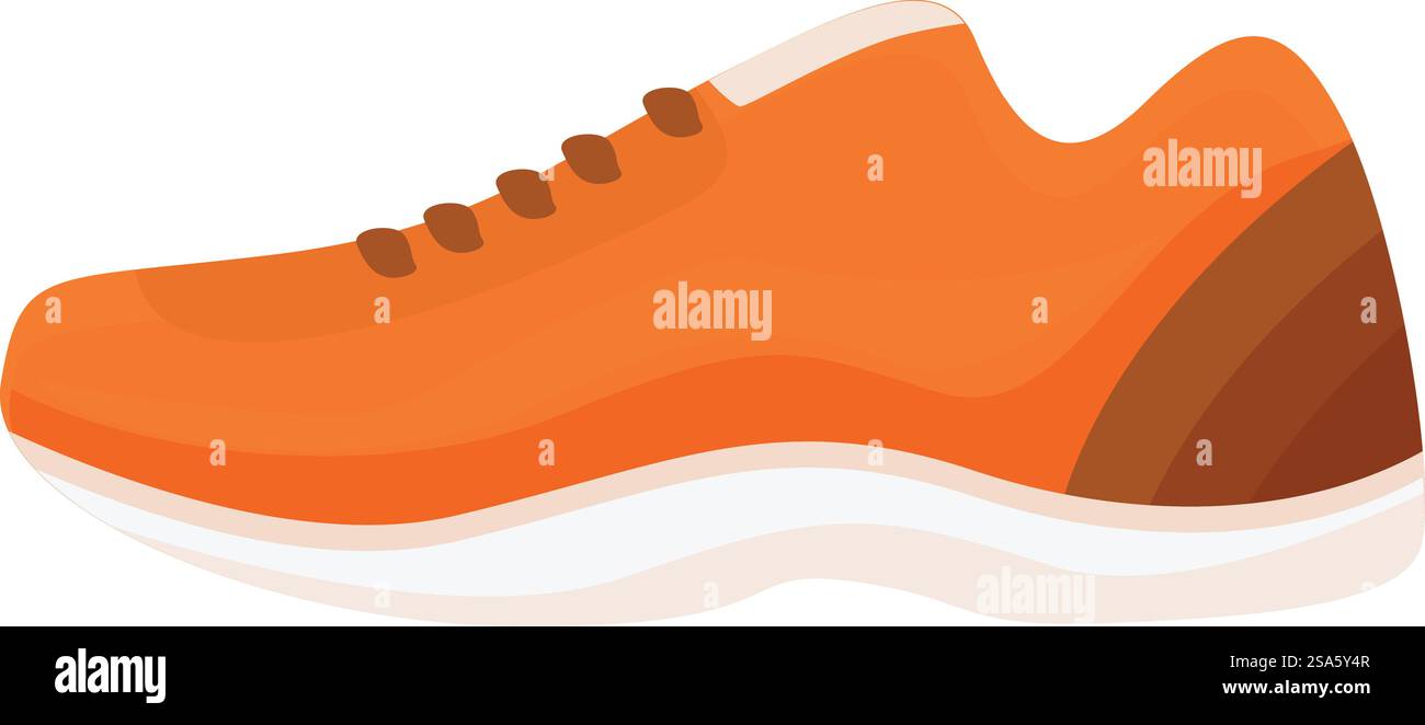 Orange running shoe representing a commitment to exercise, physical ...