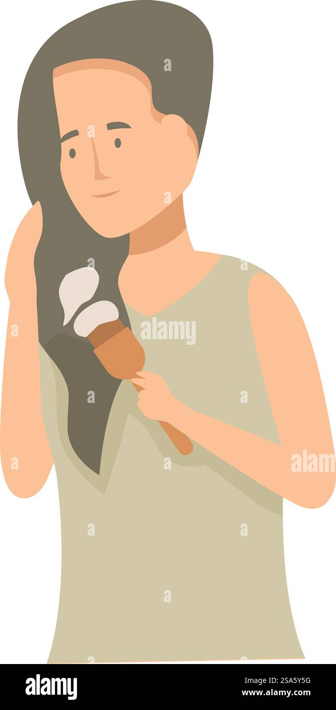 Hand woman in process Stock Vector Images - Alamy