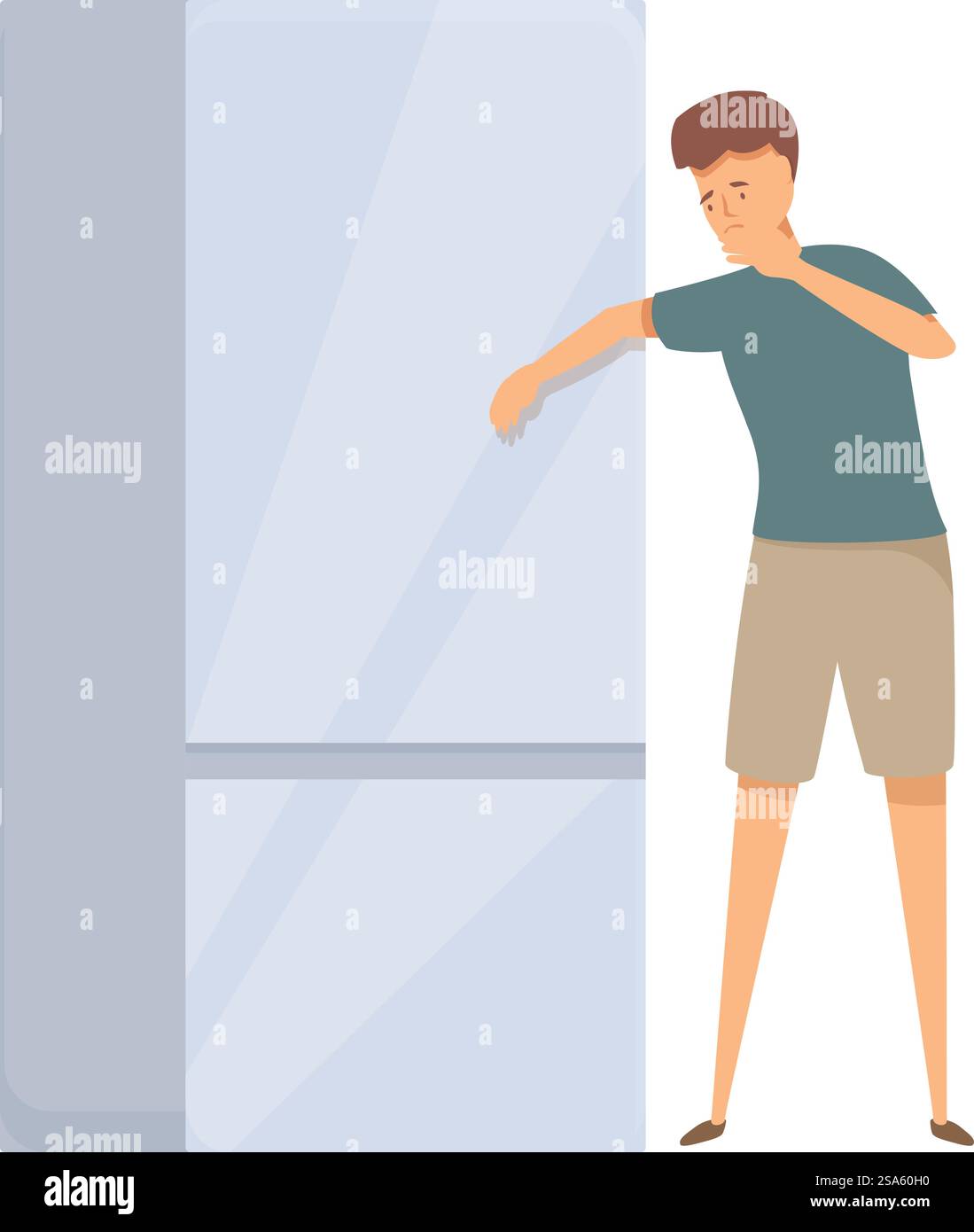 Young man inside empty Stock Vector Images - Alamy