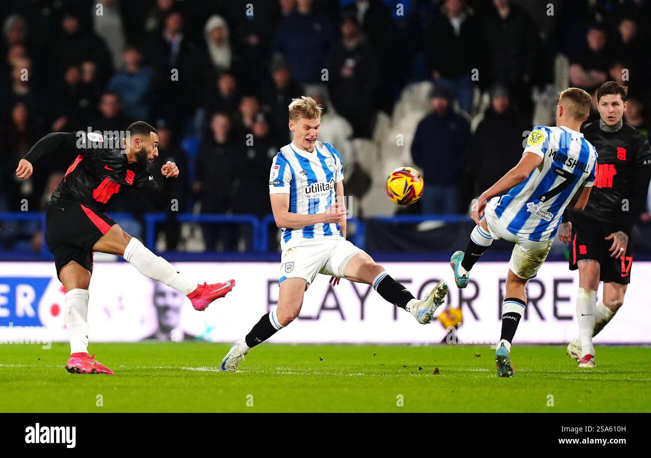 Birmingham City's Keshi Anderson (left) scores their side's first goal ...