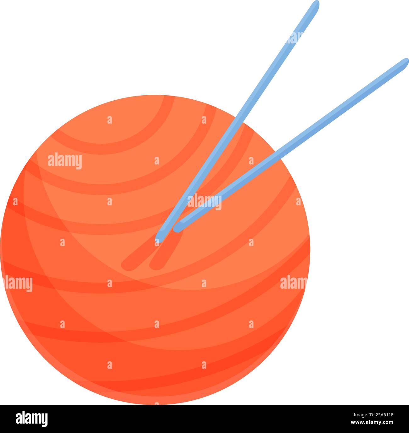 Needles yarn project Stock Vector Images - Alamy