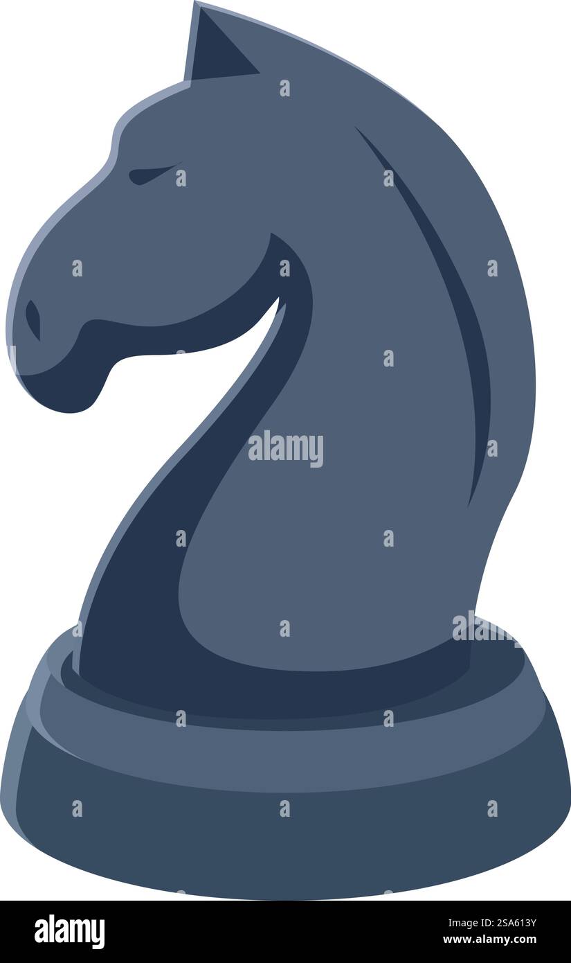 Grey knight chess piece is standing on a white background. Grey knight ...