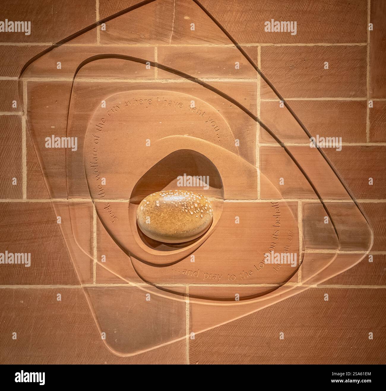 Bishop David Sheppard Memorial stone inside Liverpool, Cathedral, UK on ...