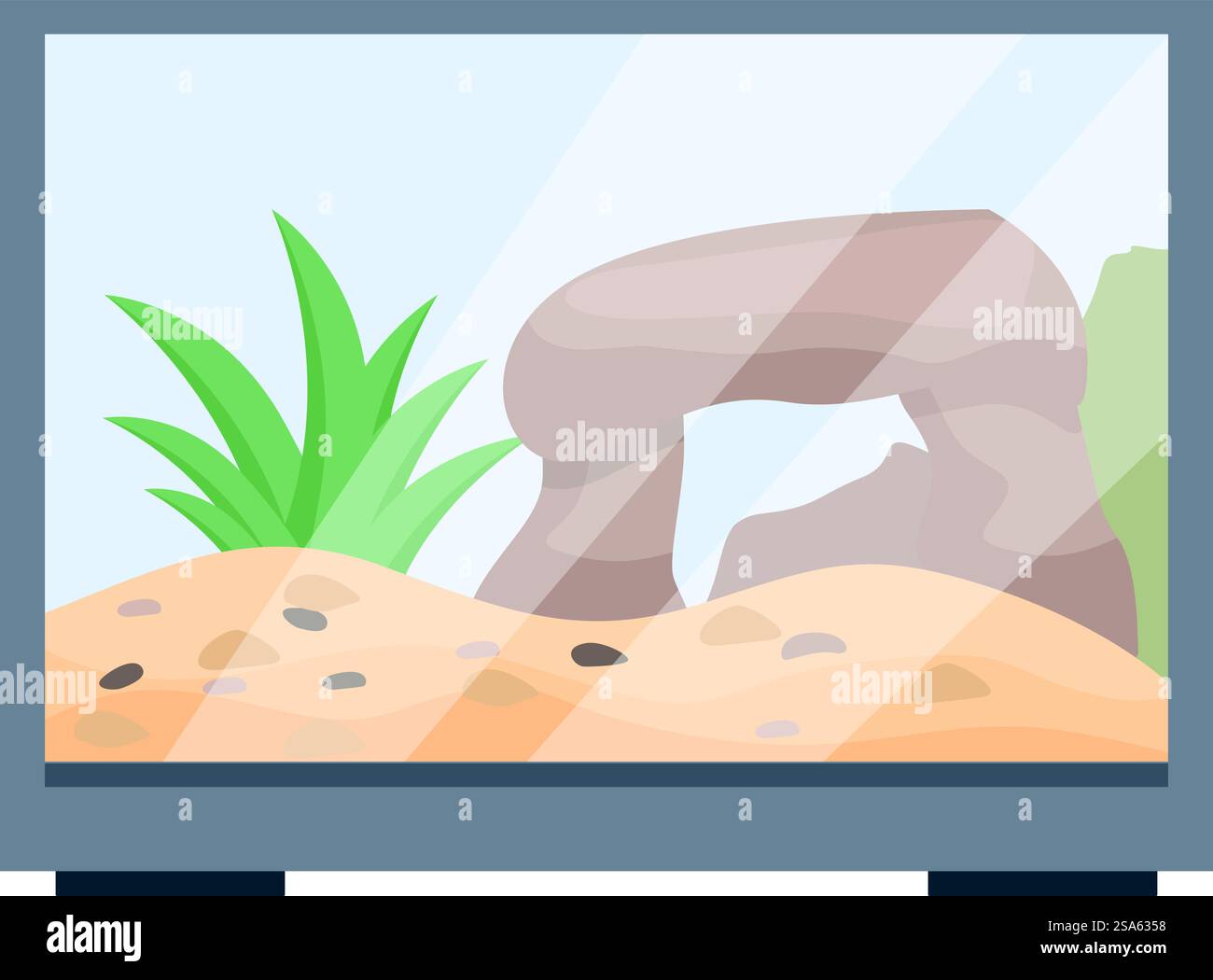 Empty terrarium with substrate and shelter hi-res stock photography and ...