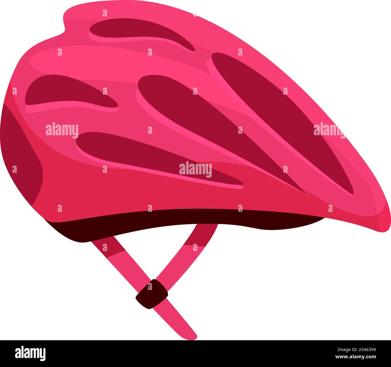 Red bicycle helmet ensuring safety and protection while cycling on ...