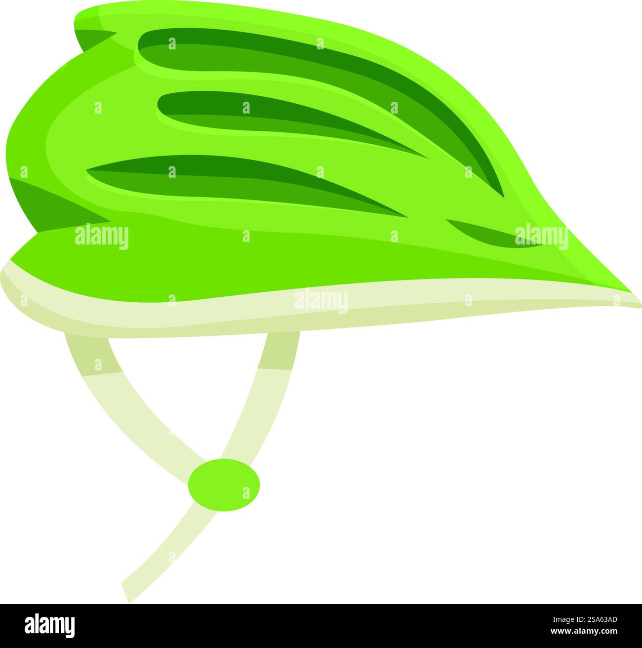 Green bicycle helmet with adjustable straps, providing essential safety ...