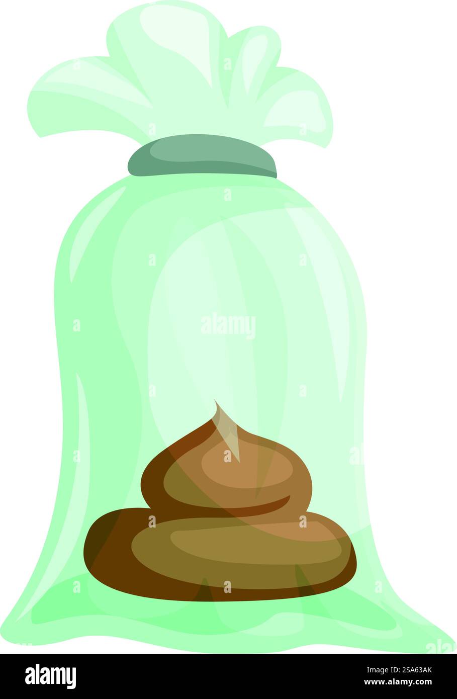 Dog poop being collected in a plastic bag, promoting responsible pet ...