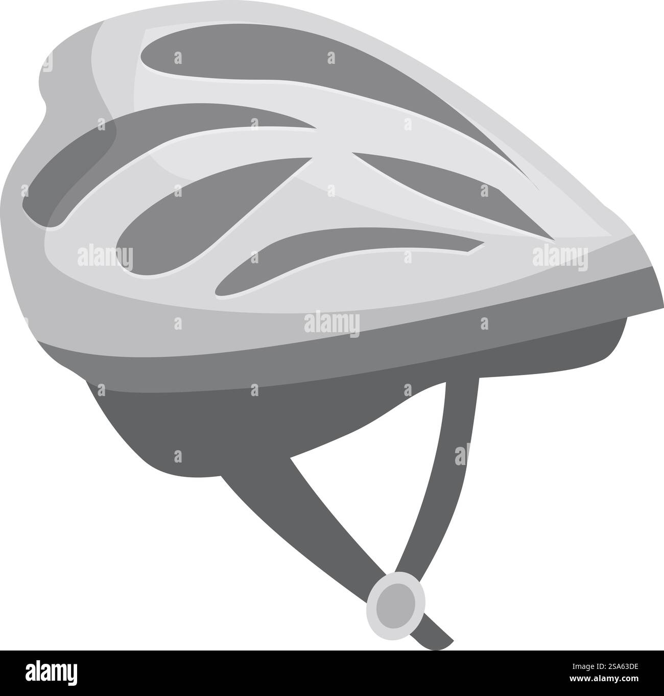 Gray bicycle helmet ensuring safety and protection while cycling on ...