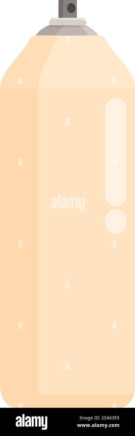 Beige spray paint can standing up is depicted in this illustration ...