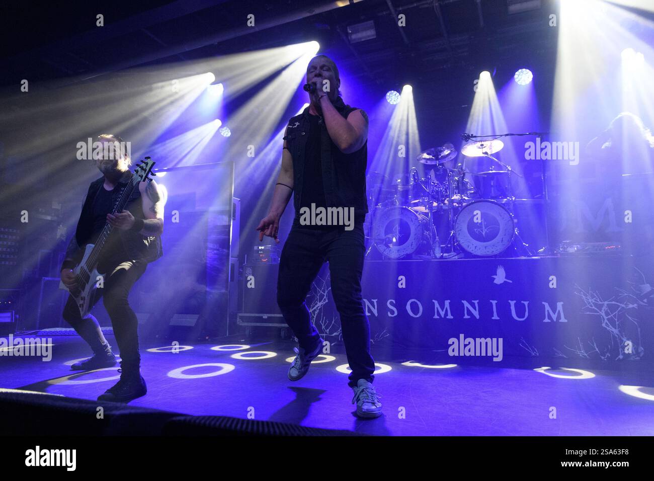 Munich, Germany, January 27th 2025: Mikko Kivistö (Bass Guitar) and Jukka Pelkonen (Vocals) of ...