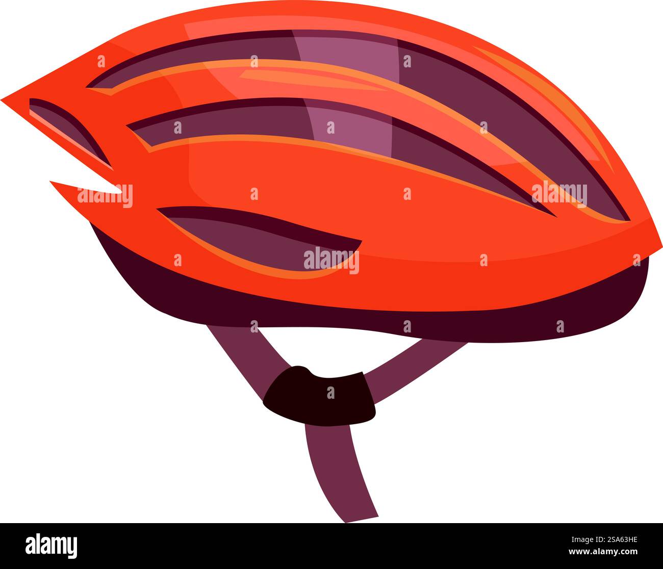 Orange bicycle helmet ensuring safety and protection for cyclists ...