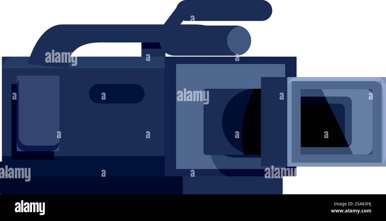 Professional digital video camera recording live event with shallow ...