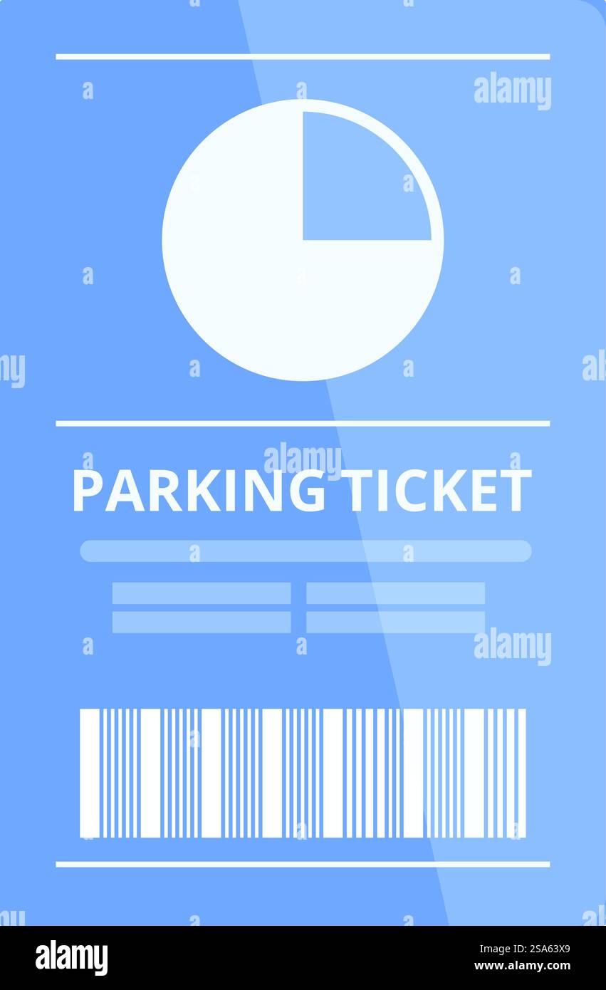 Parking ticket is displayed on a car dashboard, indicating remaining ...