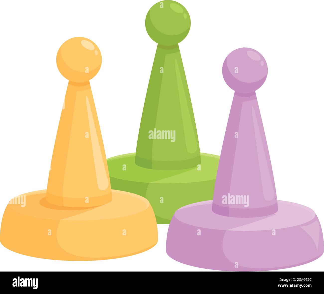 Colorful pawns isolated on Stock Vector Images - Alamy