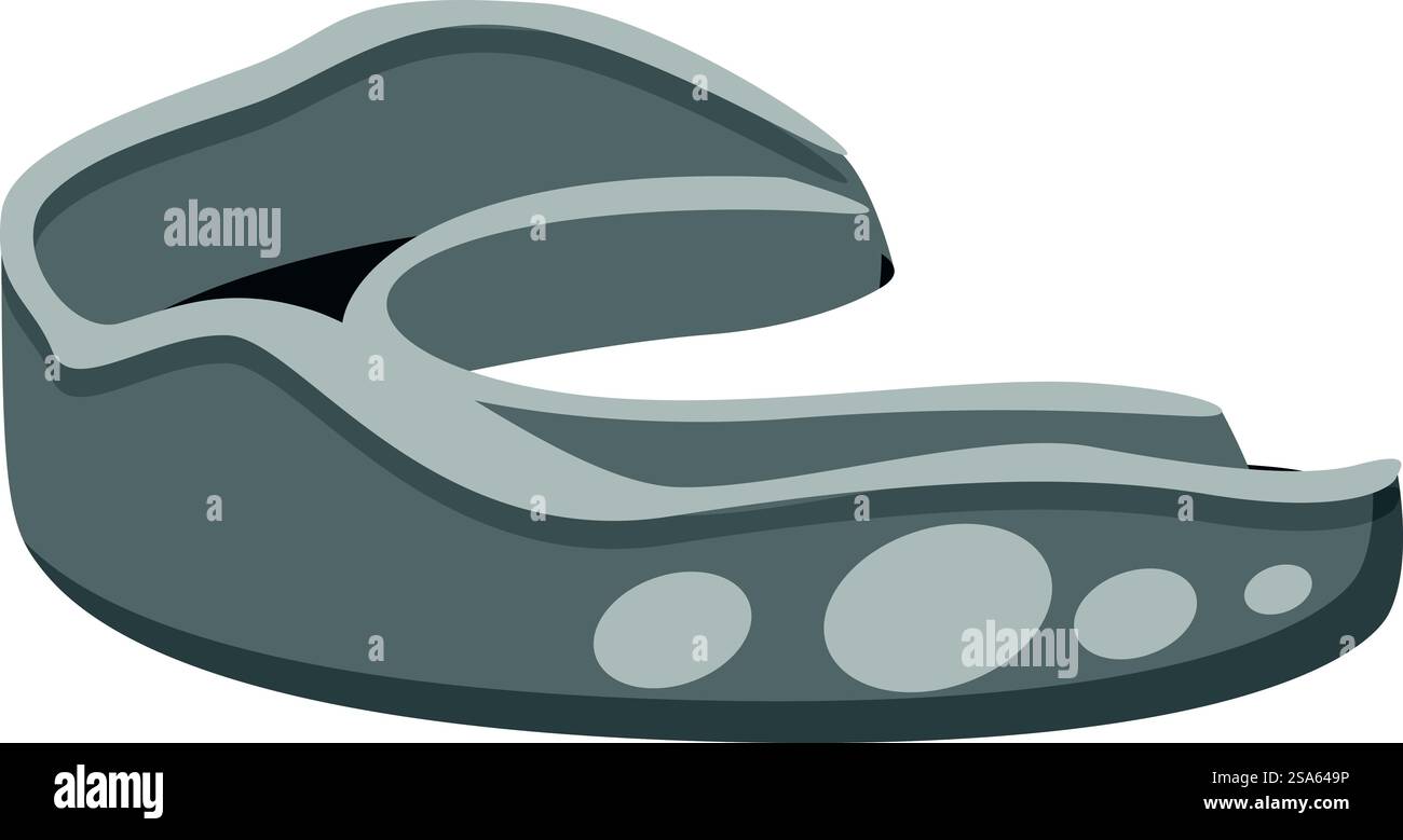 Gray protective mouthguard for boxing or other martial arts, providing ...