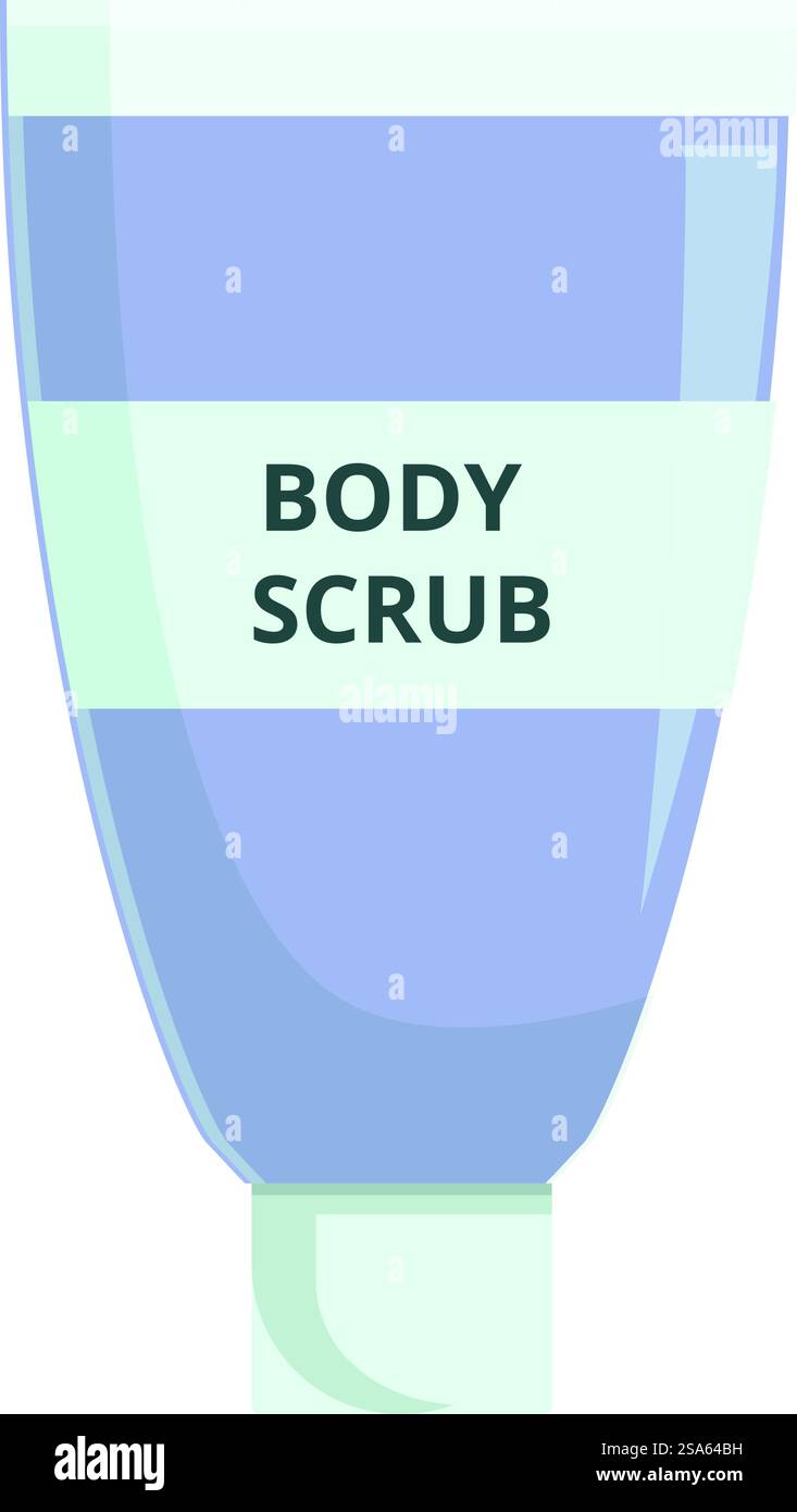 Purple body scrub in a clear plastic jar with a light blue cap, being ...