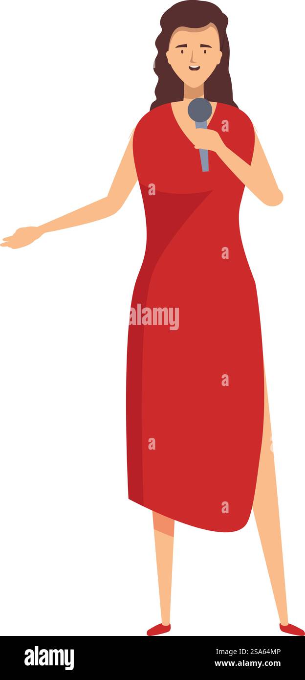 Talented vocalist captivating the audience with her powerful voice ...