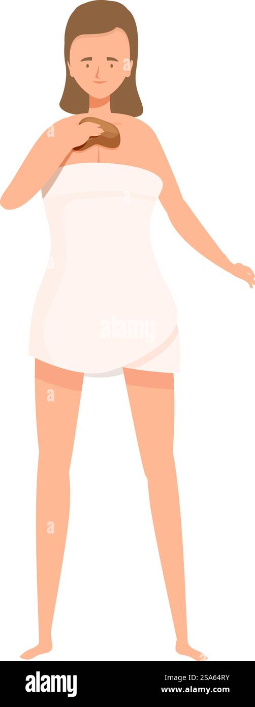 Woman scrub shower Stock Vector Images - Alamy