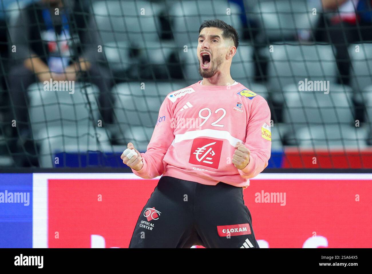 Zagreb, Croatia. 28th Jan, 2025. Goalkeeper of France Remi Desbonnet ...