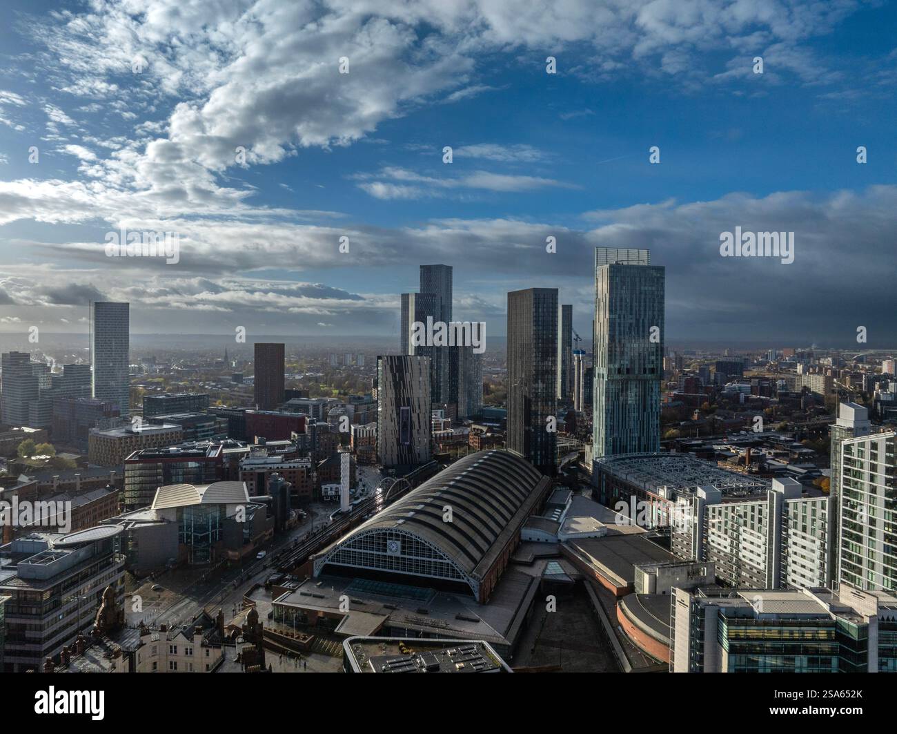 Aerial view of the Manchester Central in Manchester City Centre Stock ...