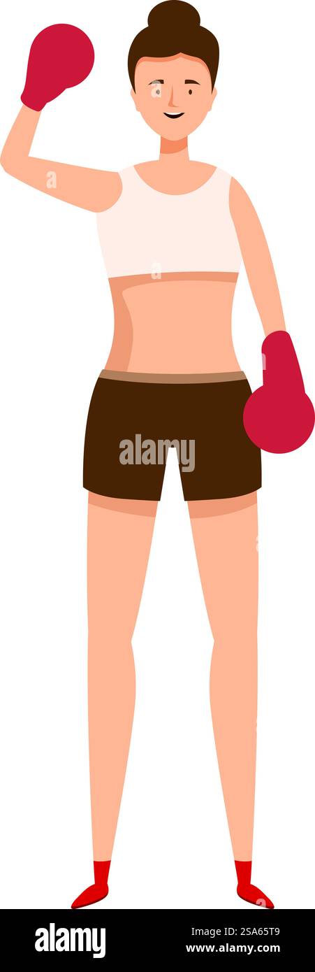 Boxer in gloves standing Cut Out Stock Images & Pictures - Alamy