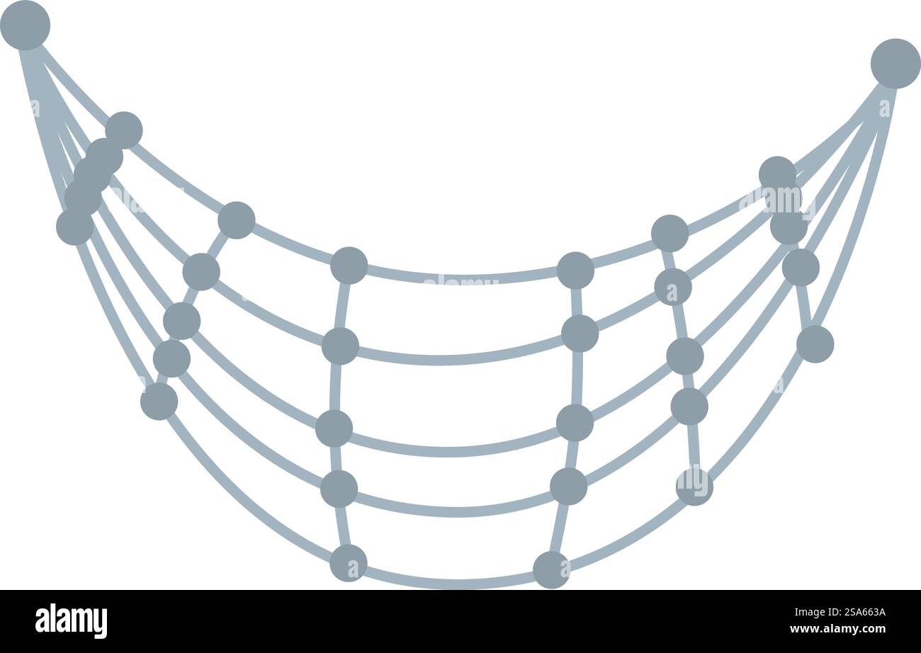 Abstract Illustration Of A Network Grid Connecting Dots Forming A