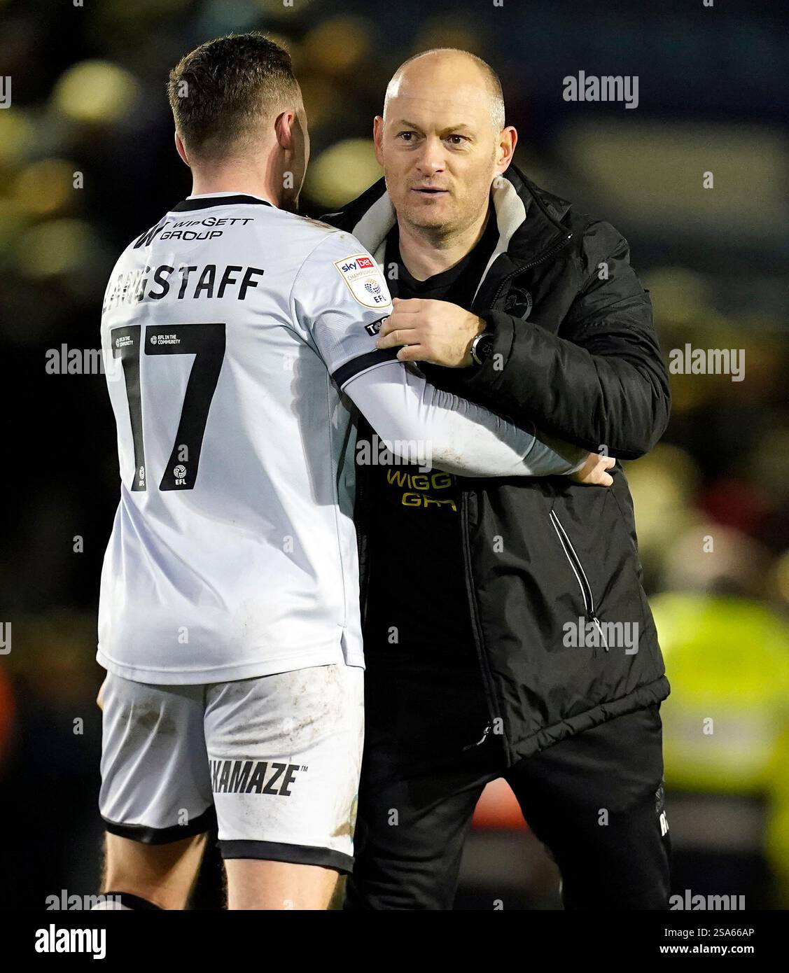 Millwall manager Alex Neil and Macaulay Langstaff after the final ...