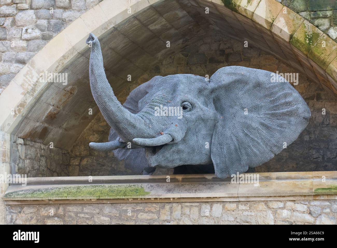 elephant statue elephant at the tower of london Stock Photo - Alamy