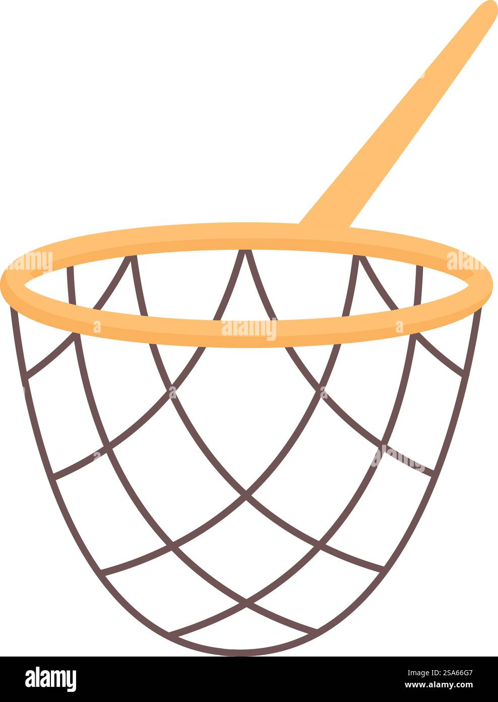 Empty fishing net is waiting to be used for catching fish or other sea ...