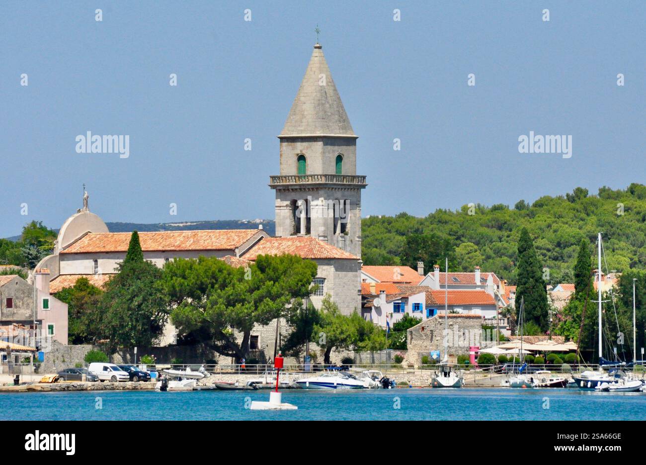 Town of Osor,bridge connecting islands Cres and Lo. Historic Town of ...