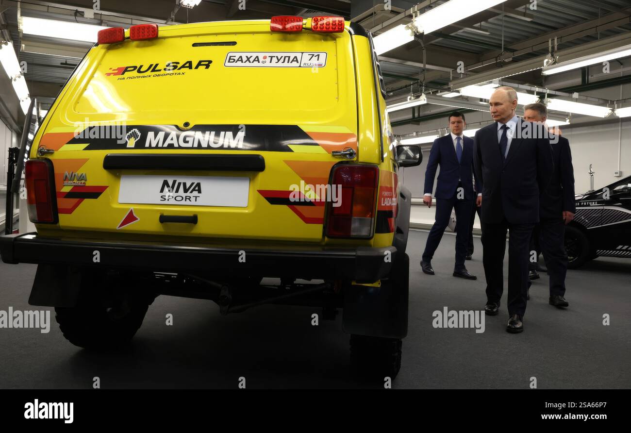 Togliatti, Russia. 28th Jan, 2025. Russian President Vladimir Putin ...