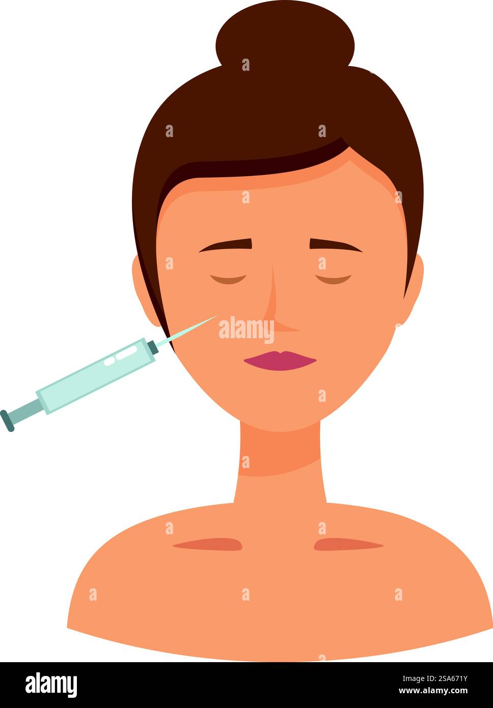 Facial injection young patient Cut Out Stock Images & Pictures - Alamy