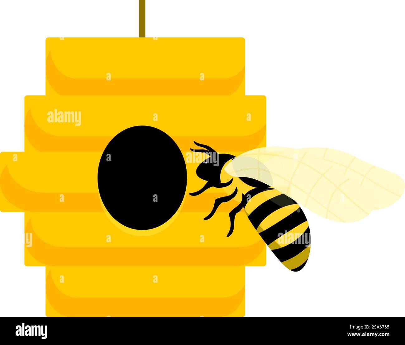 Bee back garden Stock Vector Images - Alamy