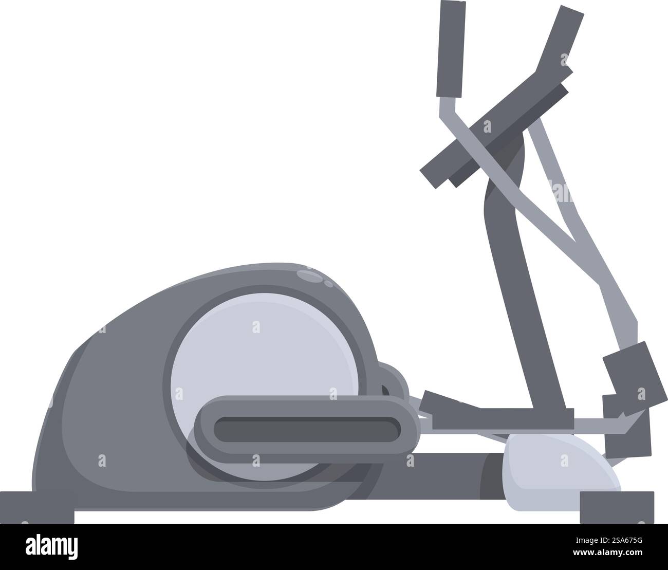 Elliptical trainer standing on the floor providing full body workout ...