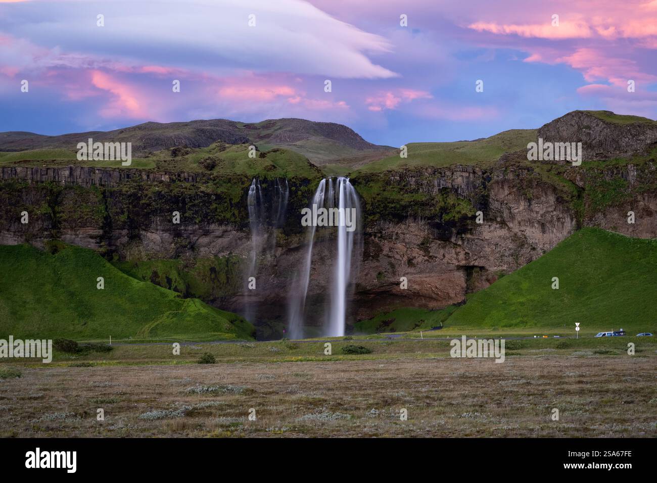 View through seljalandsfoss waterfall hi-res stock photography and ...