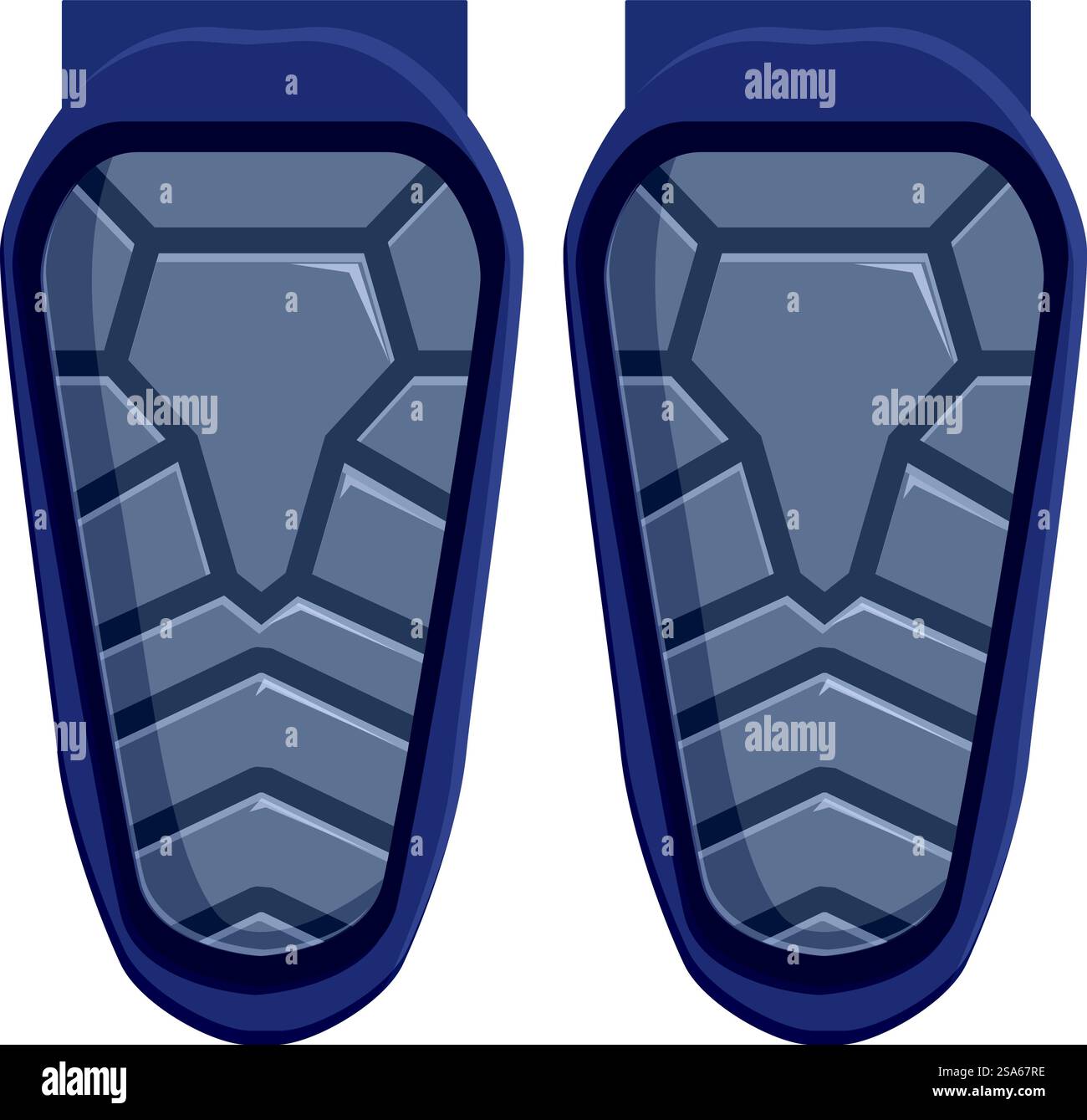 Pair of futuristic knee pads providing protection from injuries ...