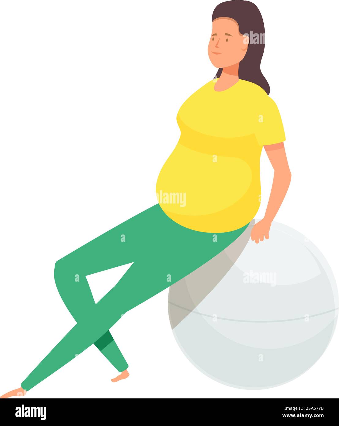Side view pregnant woman exercising Stock Vector Images - Alamy