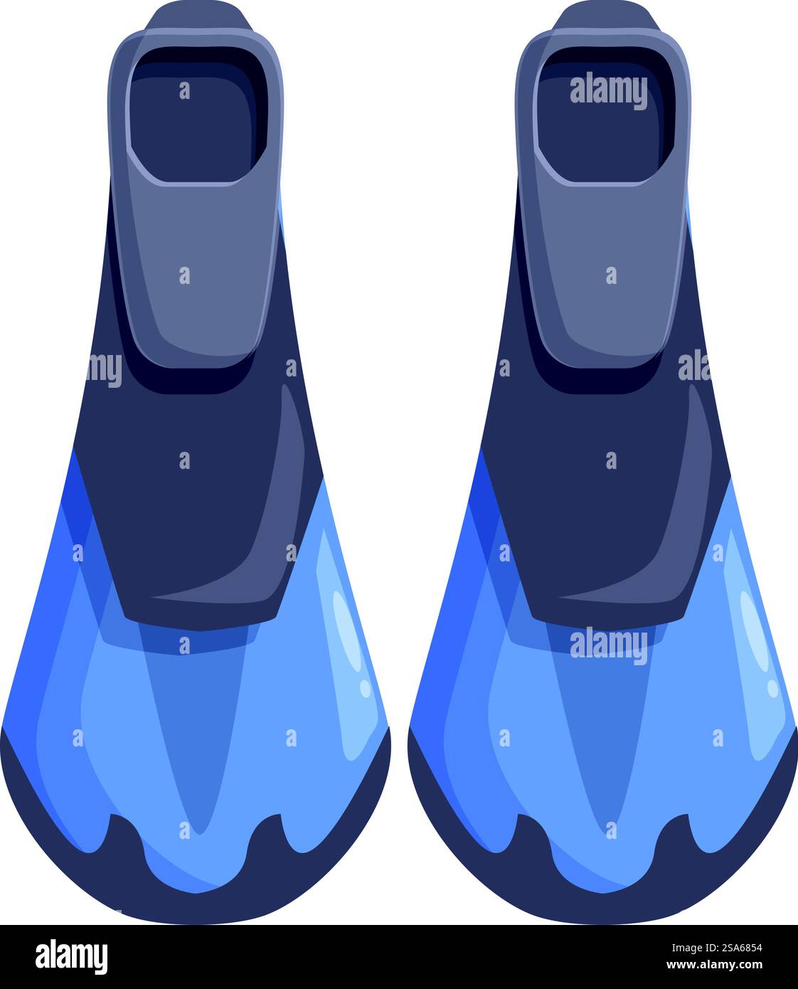 Blue diving fins for exploring the underwater world, perfect for scuba ...