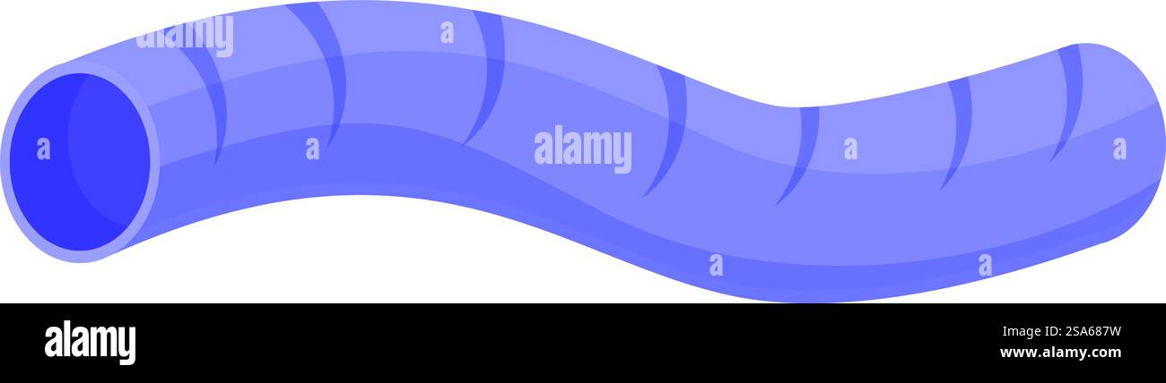 Ventilation pipe creating airflow with bends for air conditioning ...