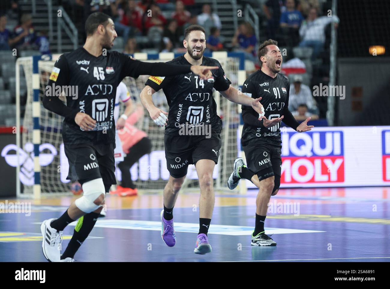 Zagreb, Croatia. 28th Jan, 2025. Yasser Abdelwahed and Mohammad Sanad ...