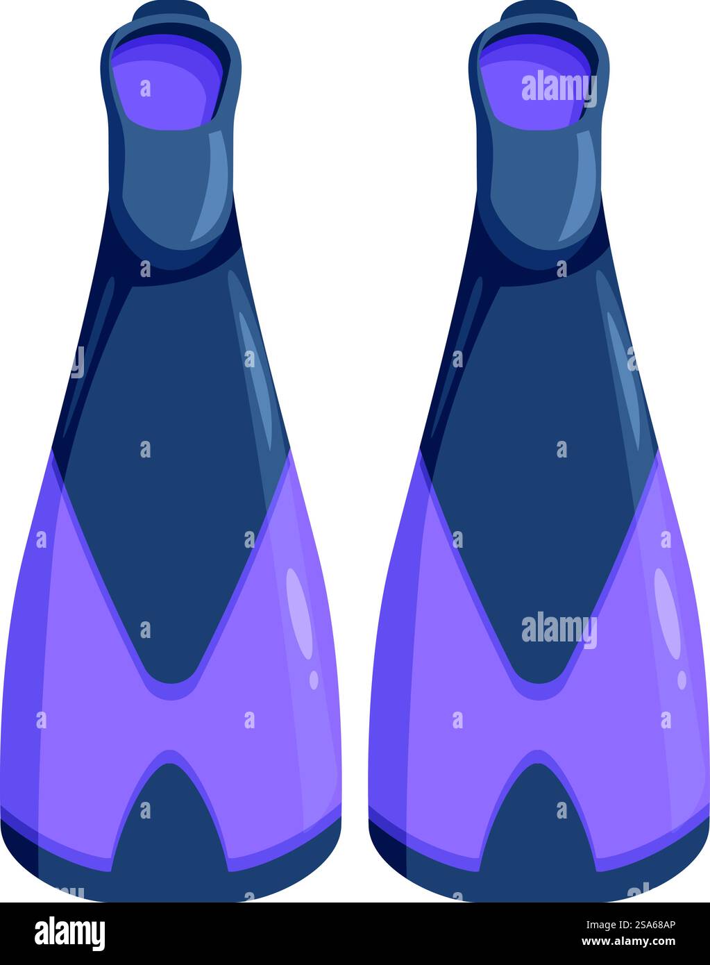 Pair of professional diving fins for scuba diving and exploring the ...