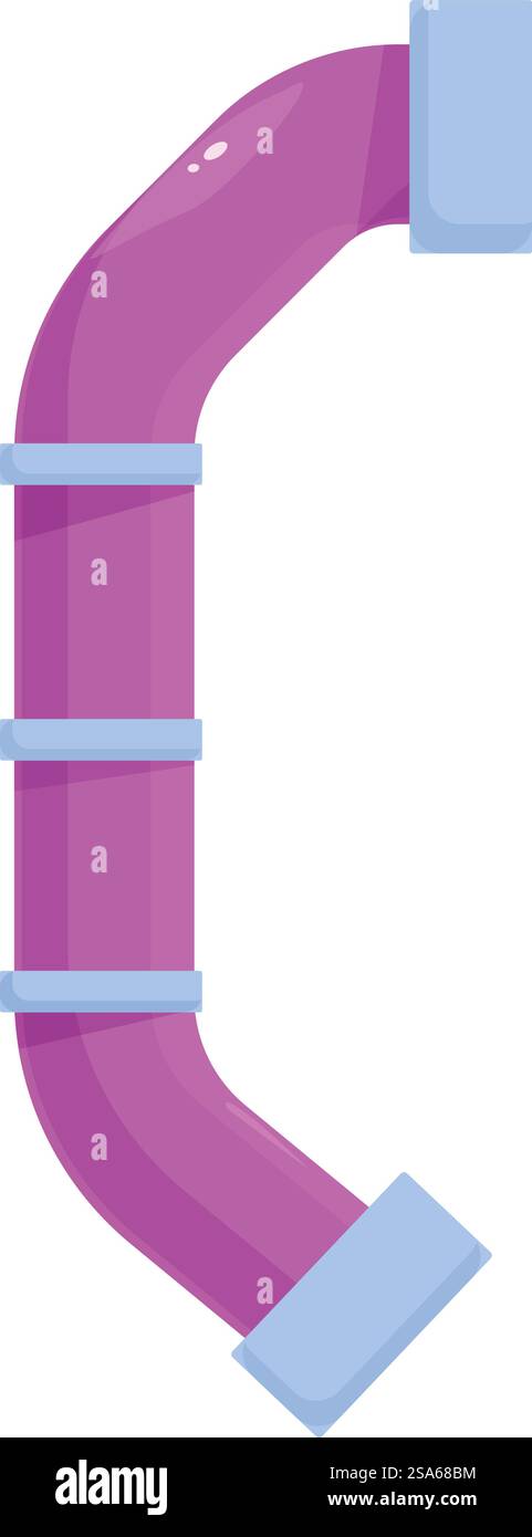 Purple pipe elbow is connecting a plumbing system. Purple pipe elbow ...