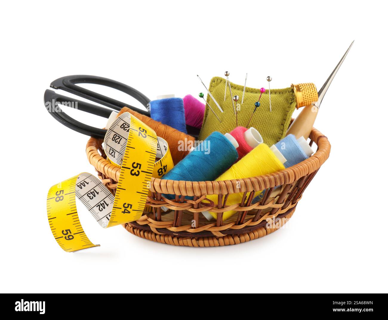 Material sewing in white Cut Out Stock Images & Pictures - Alamy