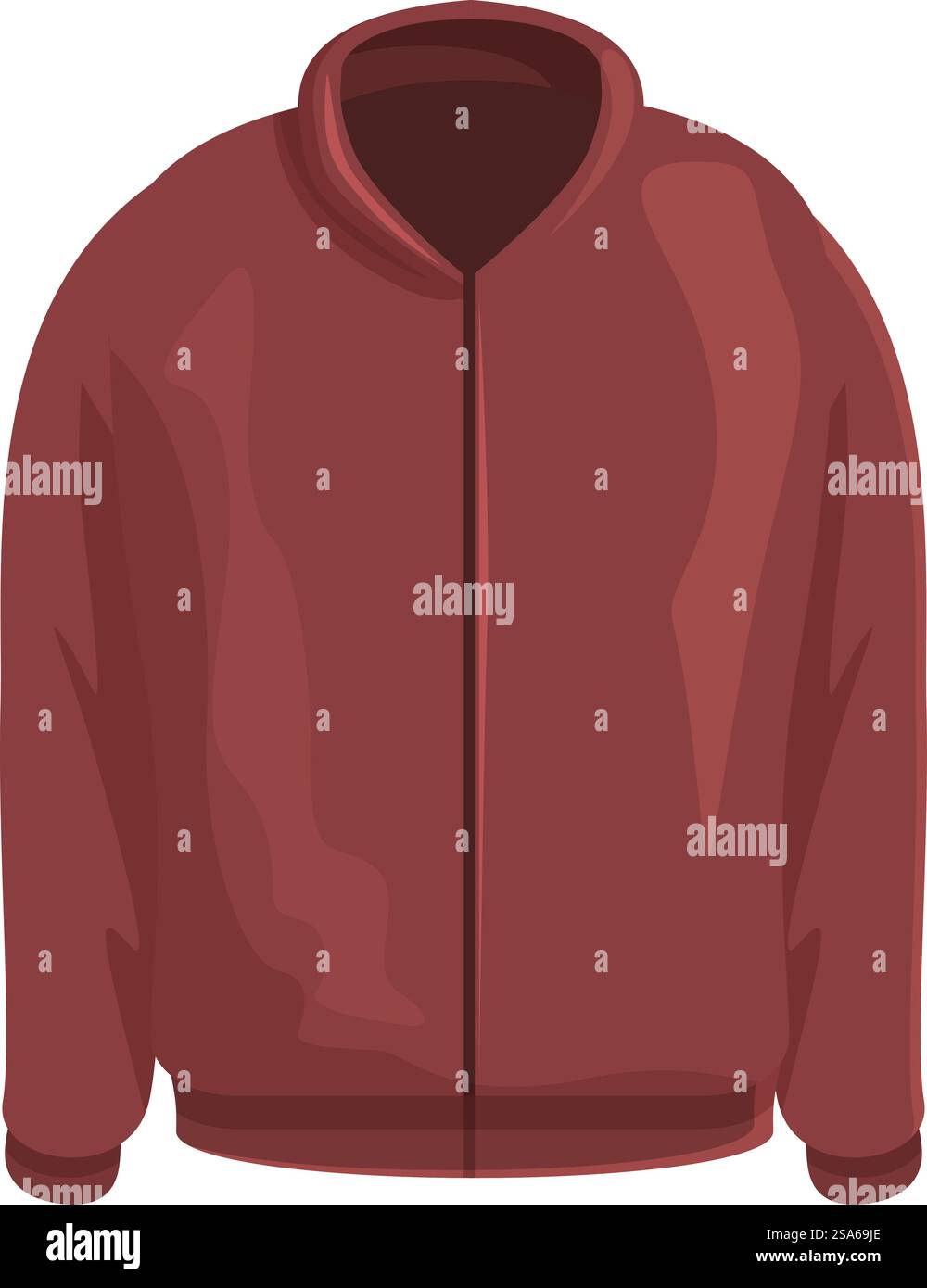 Simple red jacket laying flat with a front view. Red jacket laying flat ...