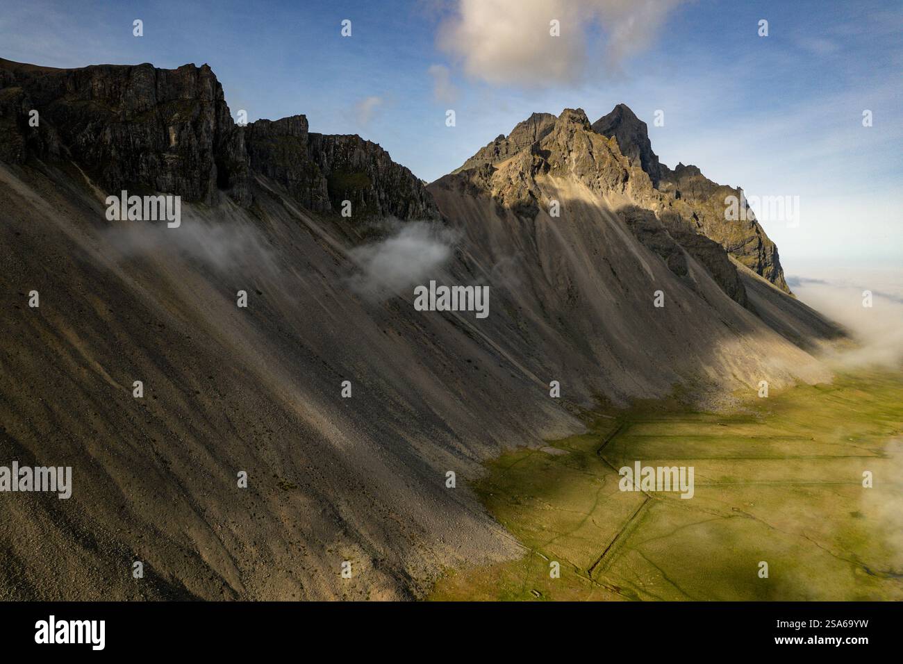 Aerial view steep icelandic valley hi-res stock photography and images ...