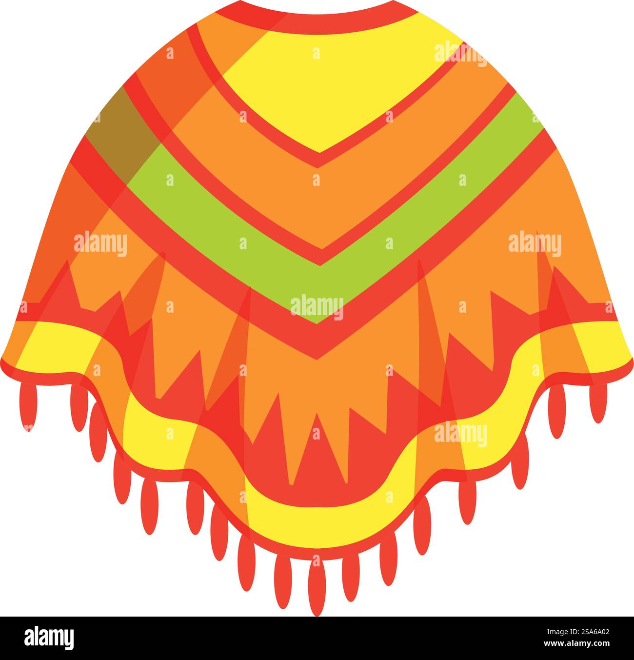 Colorful mexican poncho featuring a vibrant pattern hi-res stock ...